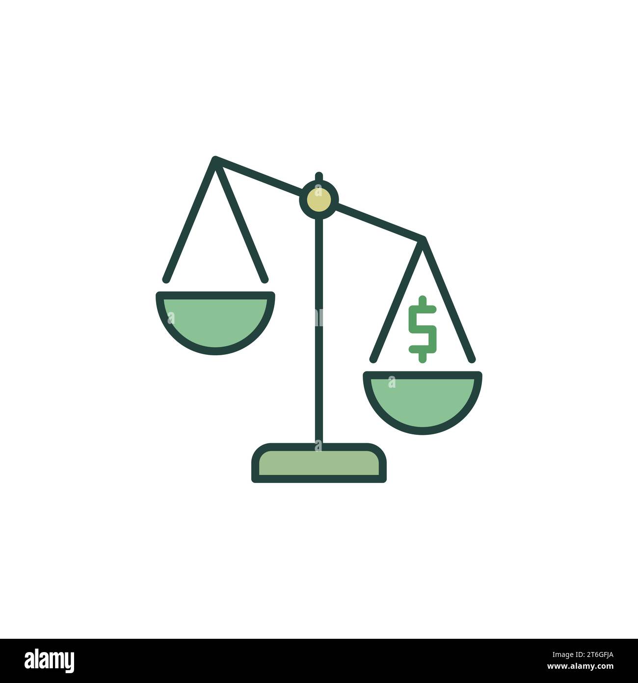 Law Scale with Dollar Sign vector concept colored icon or design ...
