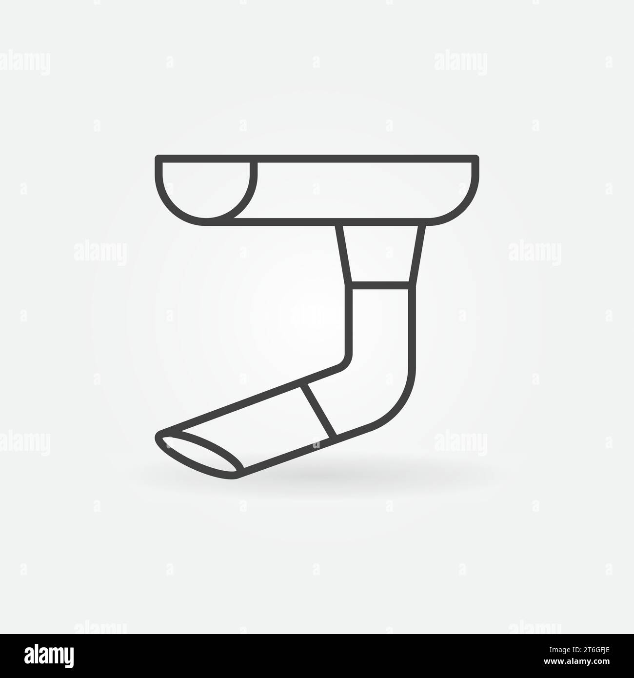 Roof Gutter vector concept minimal thin line icon or symbol Stock ...