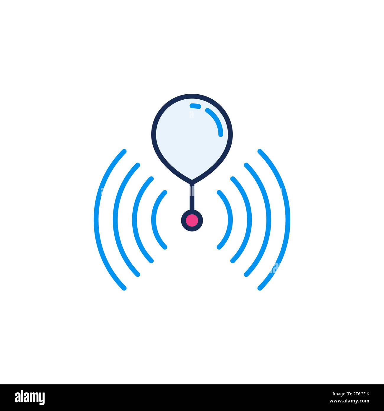 Signal from Weather Balloon vector colored concept icon or sign Stock ...