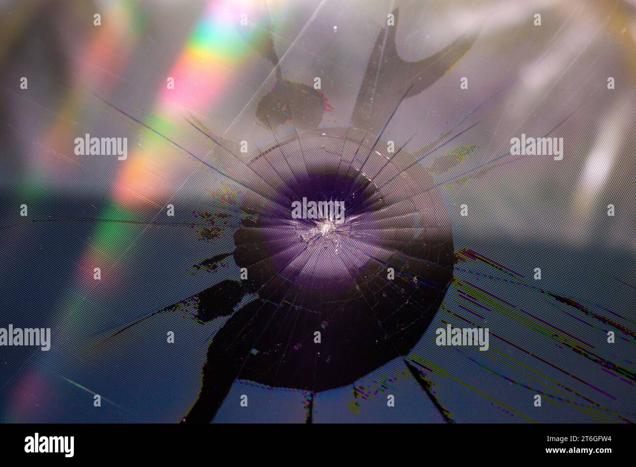 damaged LCD screen with cracks, full-frame background Stock Photo - Alamy