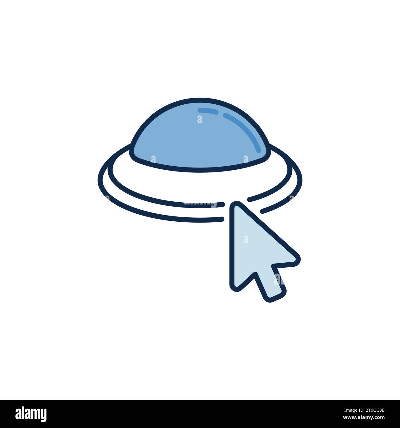 Mouse Click on UFO vector concept colored icon or sign Stock Vector ...