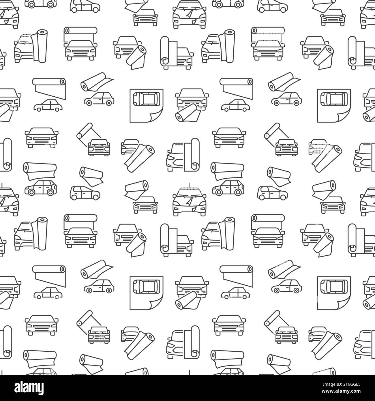 Vehicle with Vinyl Film vector Car Wrapping concept simple seamless ...