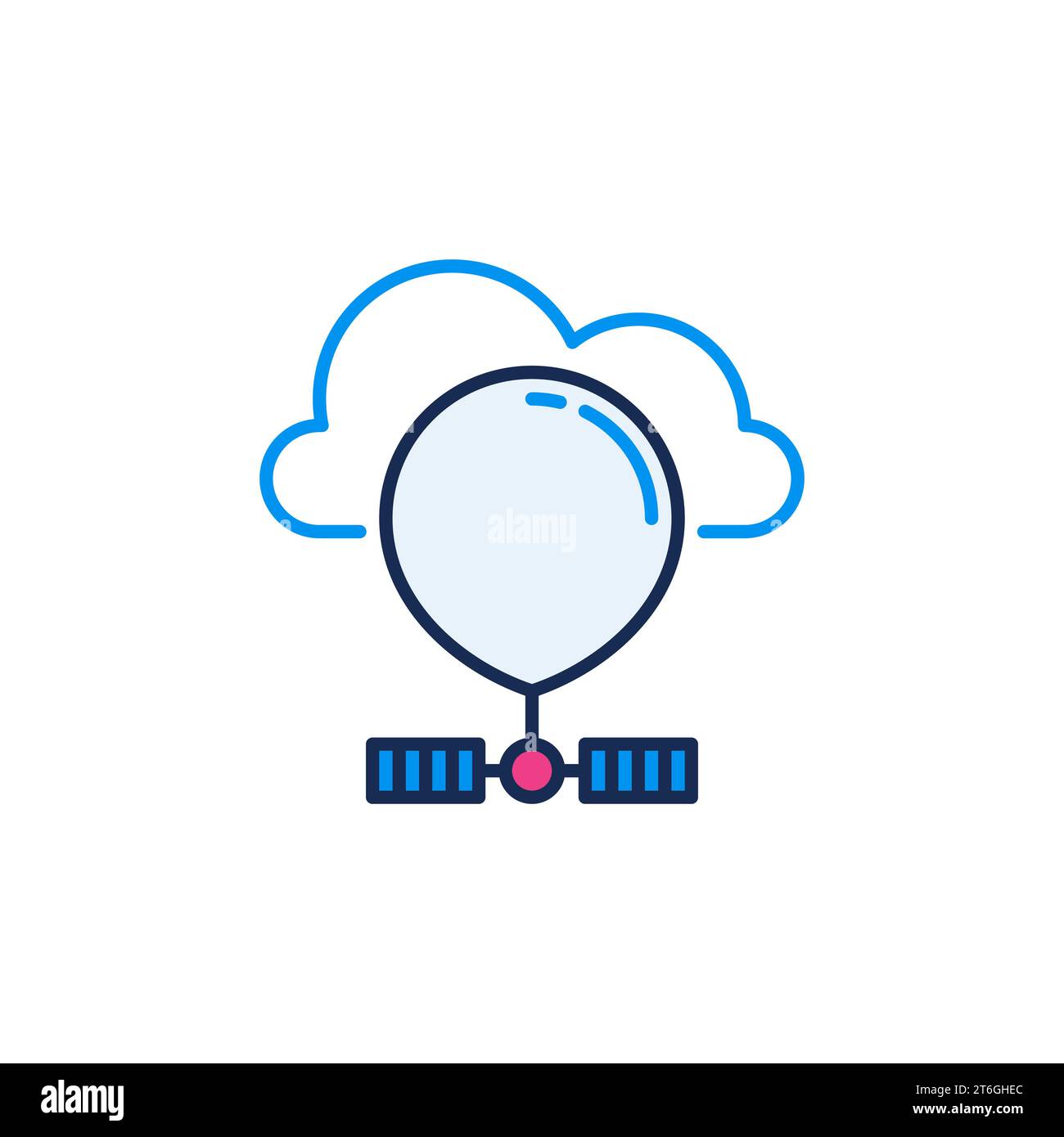 Spy Radiosonde in Cloud vector concept colored icon or sign Stock ...