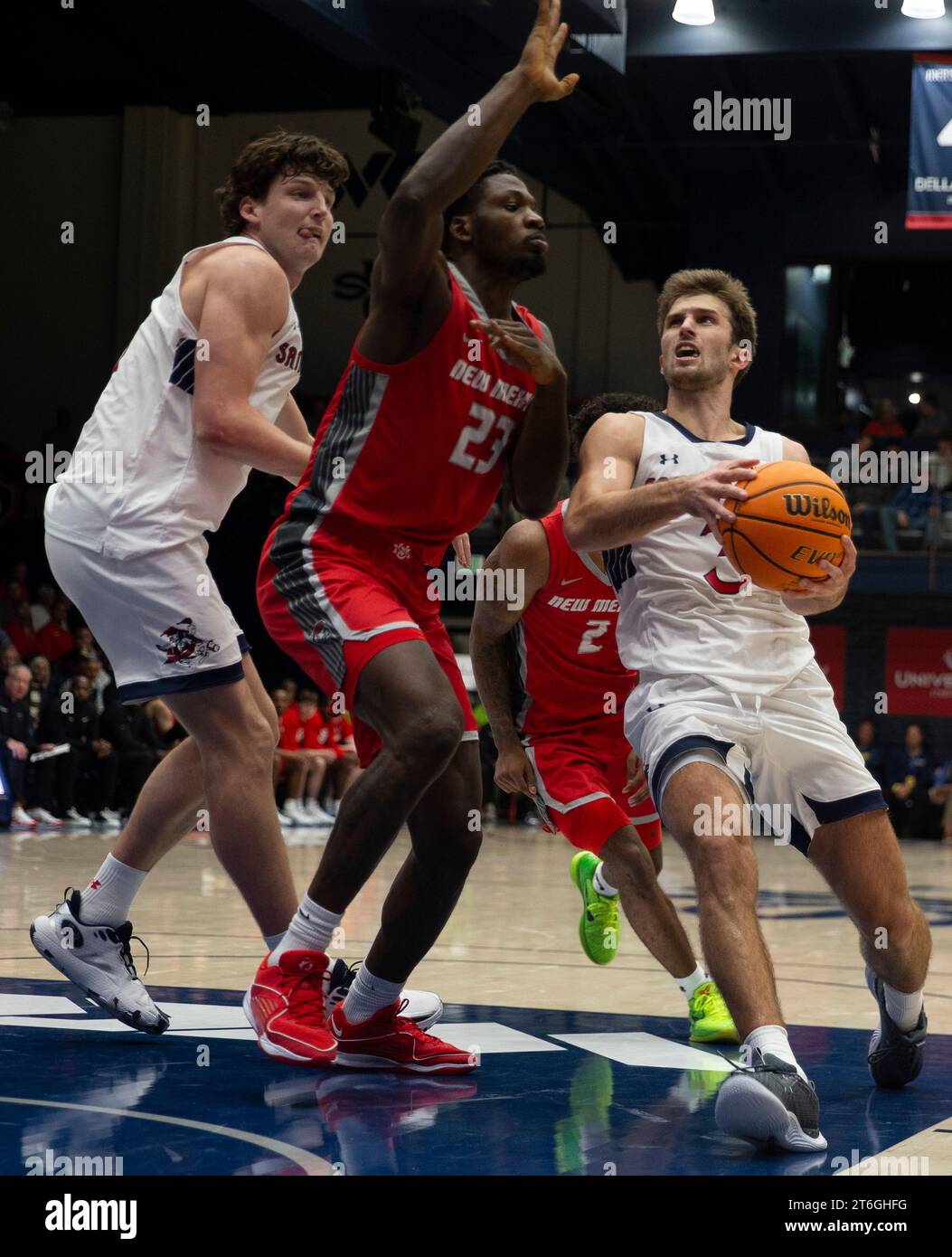 Moraga, USA. 09th Nov, 2023. November 09 2023 Moraga, CA U.S.A. St. Mary's guard Augustas ...