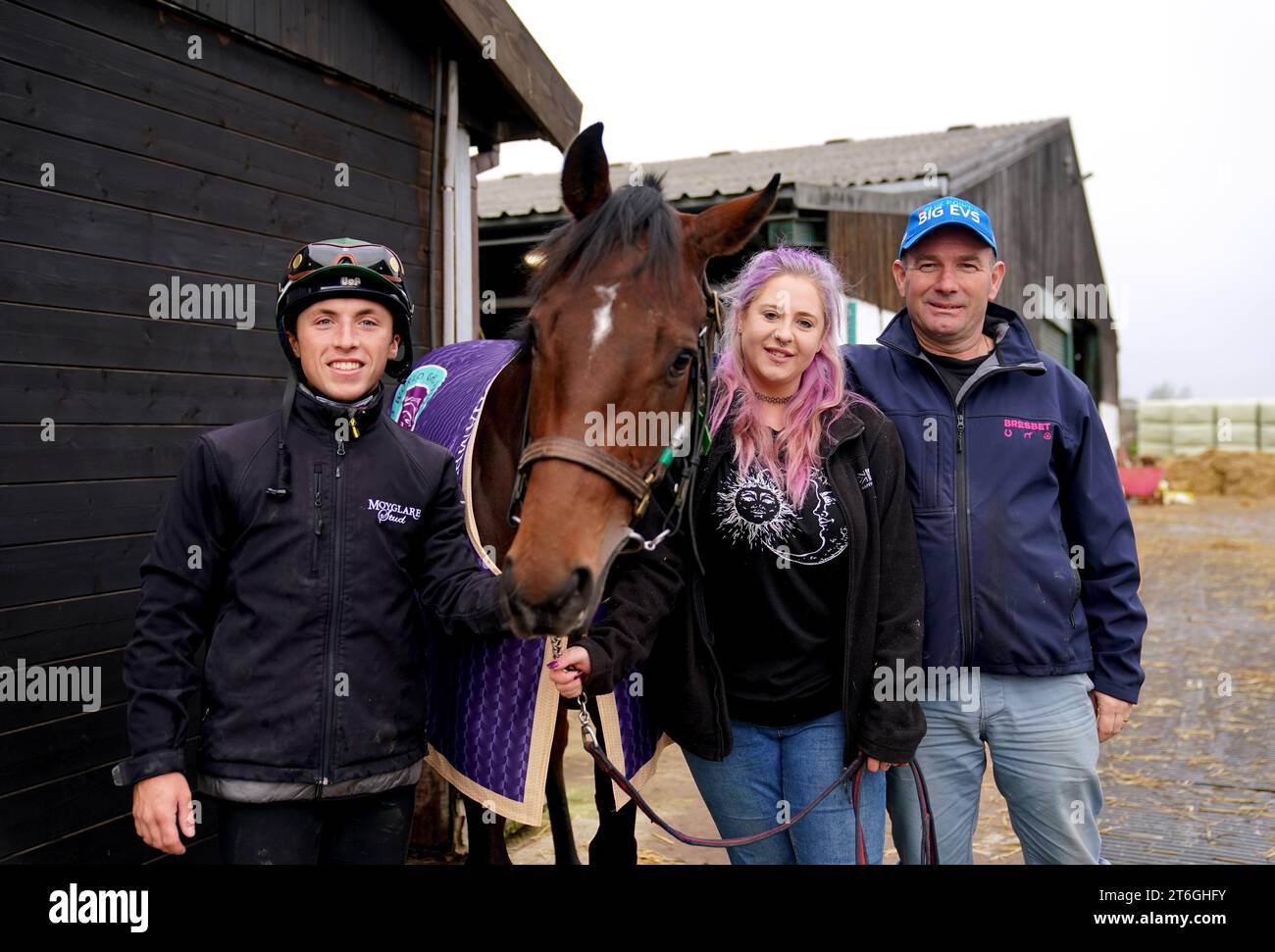 Big Evs with trainer Mick Appleby, jockey Frederick Larson and head ...