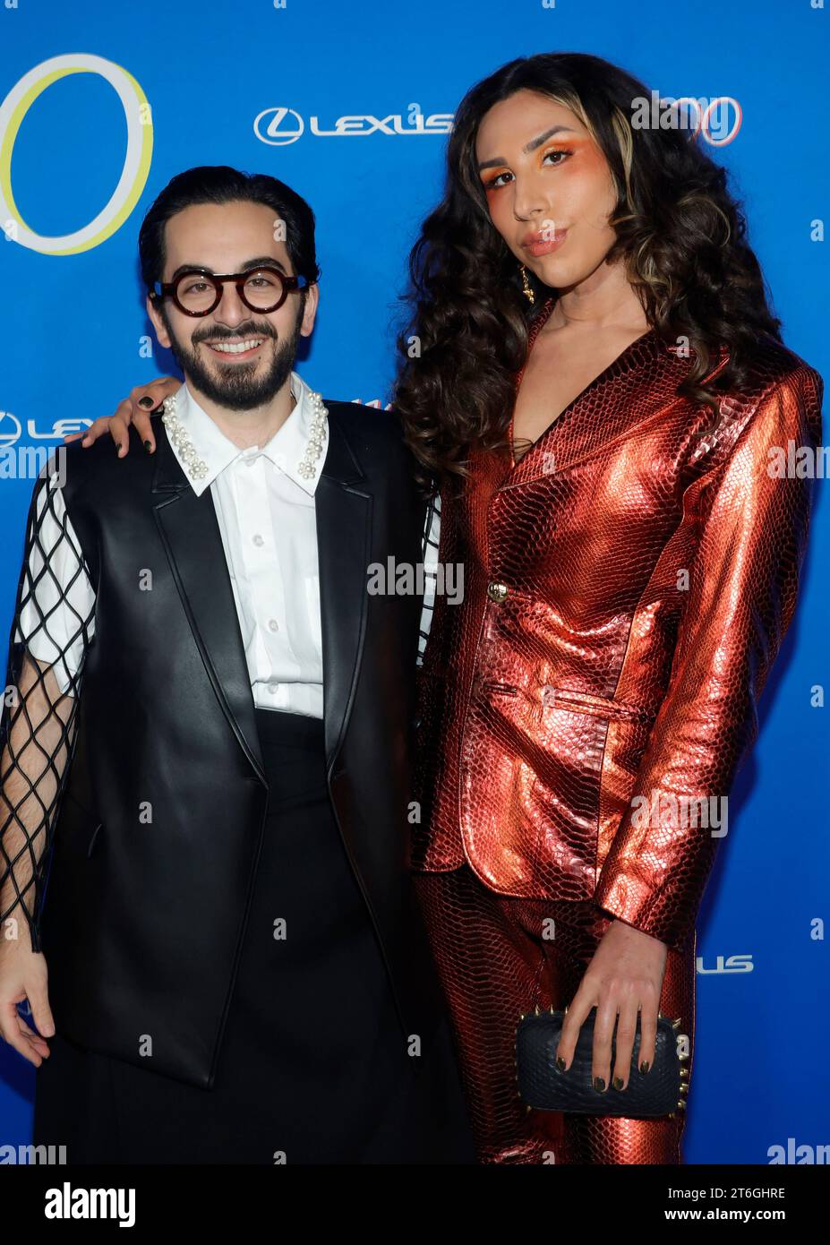 Hollywood, CA. 9th Nov, 2023. Michael Shayan, River Gallo, the OUT100 ...