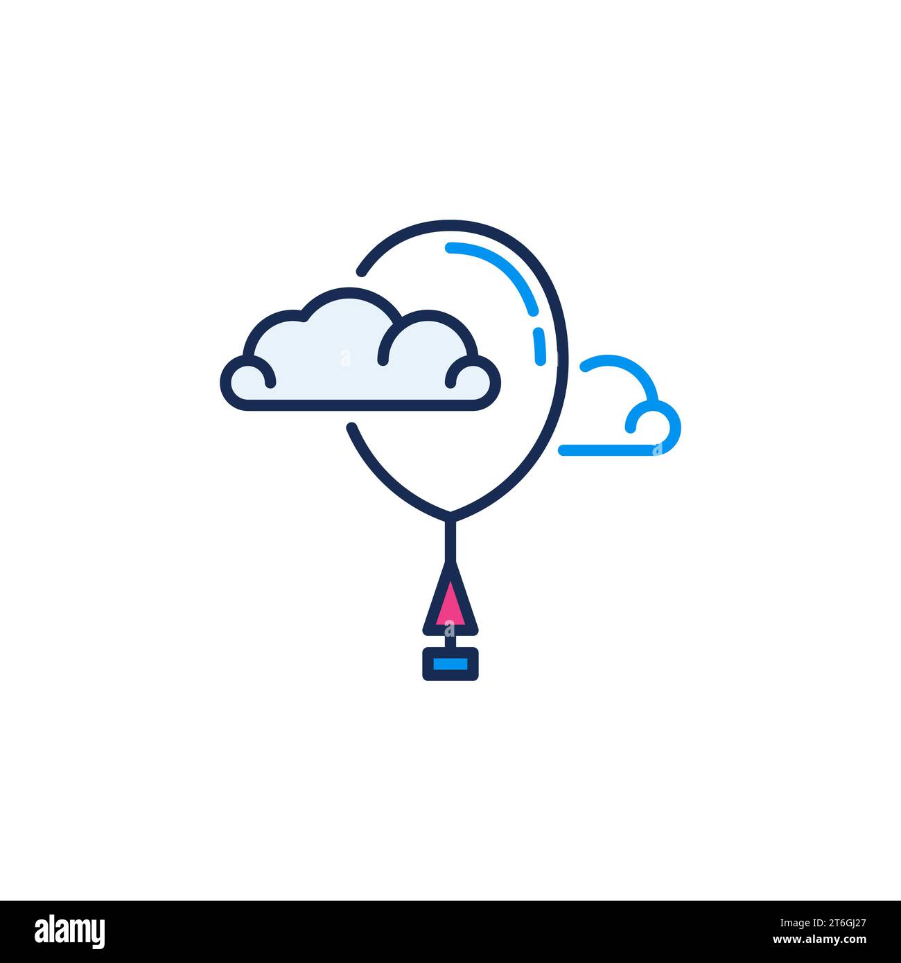 Weather Balloon vector Radiosonde concept colored icon or symbol Stock ...