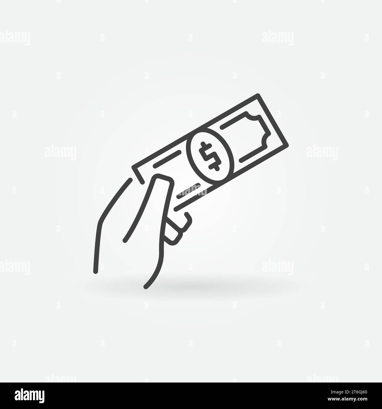 Hand giving Money vector Bribery concept line icon or symbol Stock ...