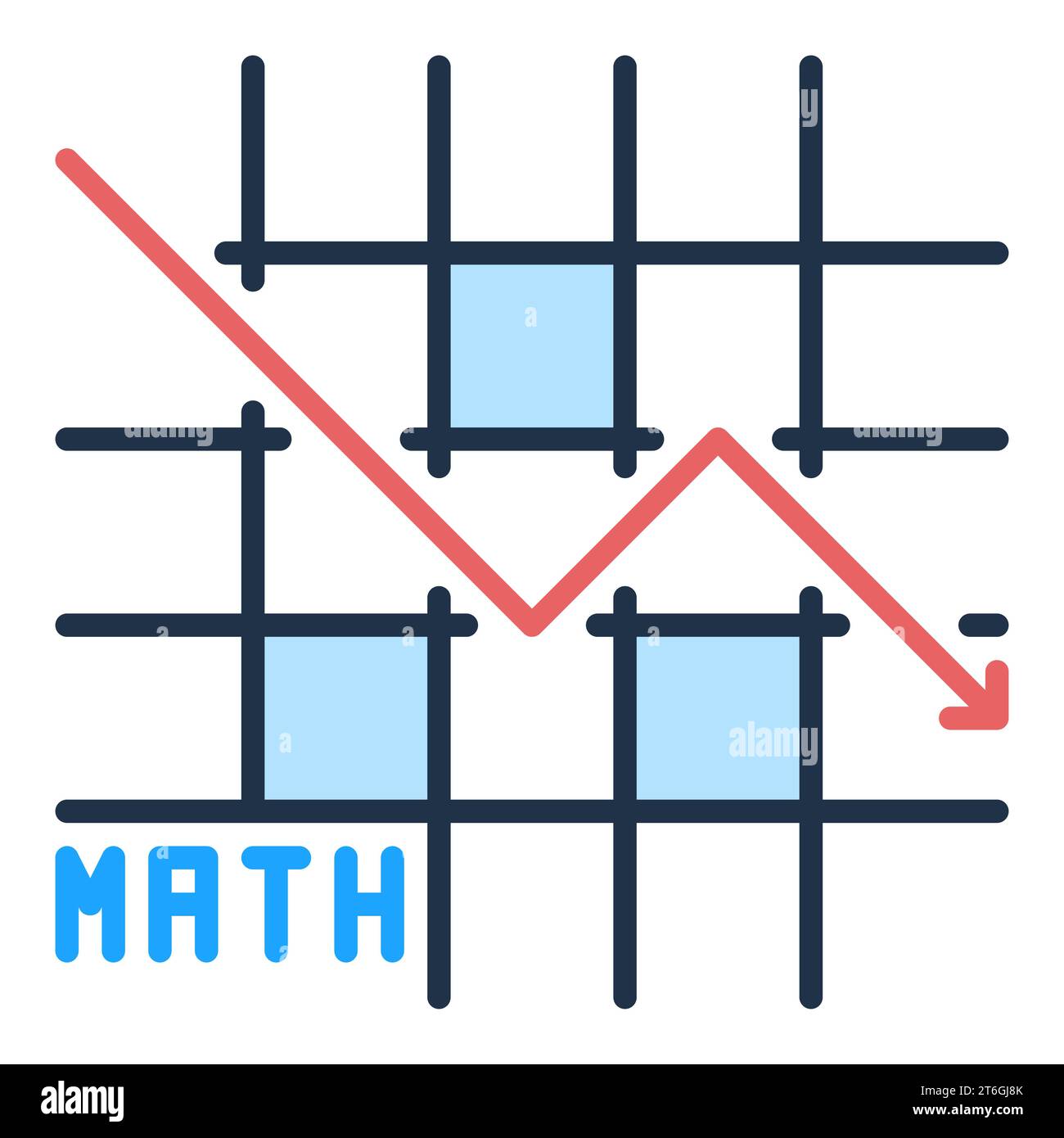 Mathematics Graph vector Math concept creative modern icon or logo ...