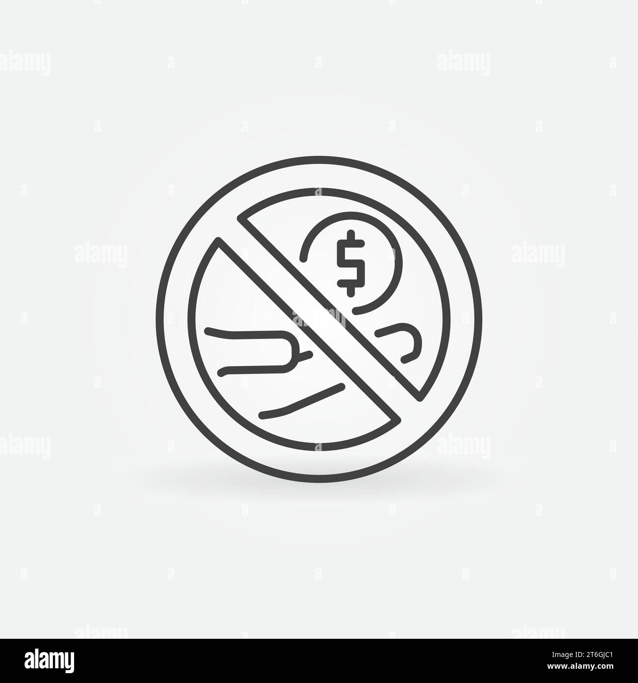Stop Corruption and Bribery vector concept icon or symbol in outline ...