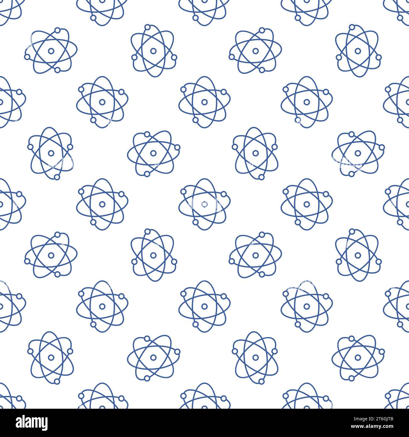 Atom vector Molecule concept seamless pattern in outline style Stock ...