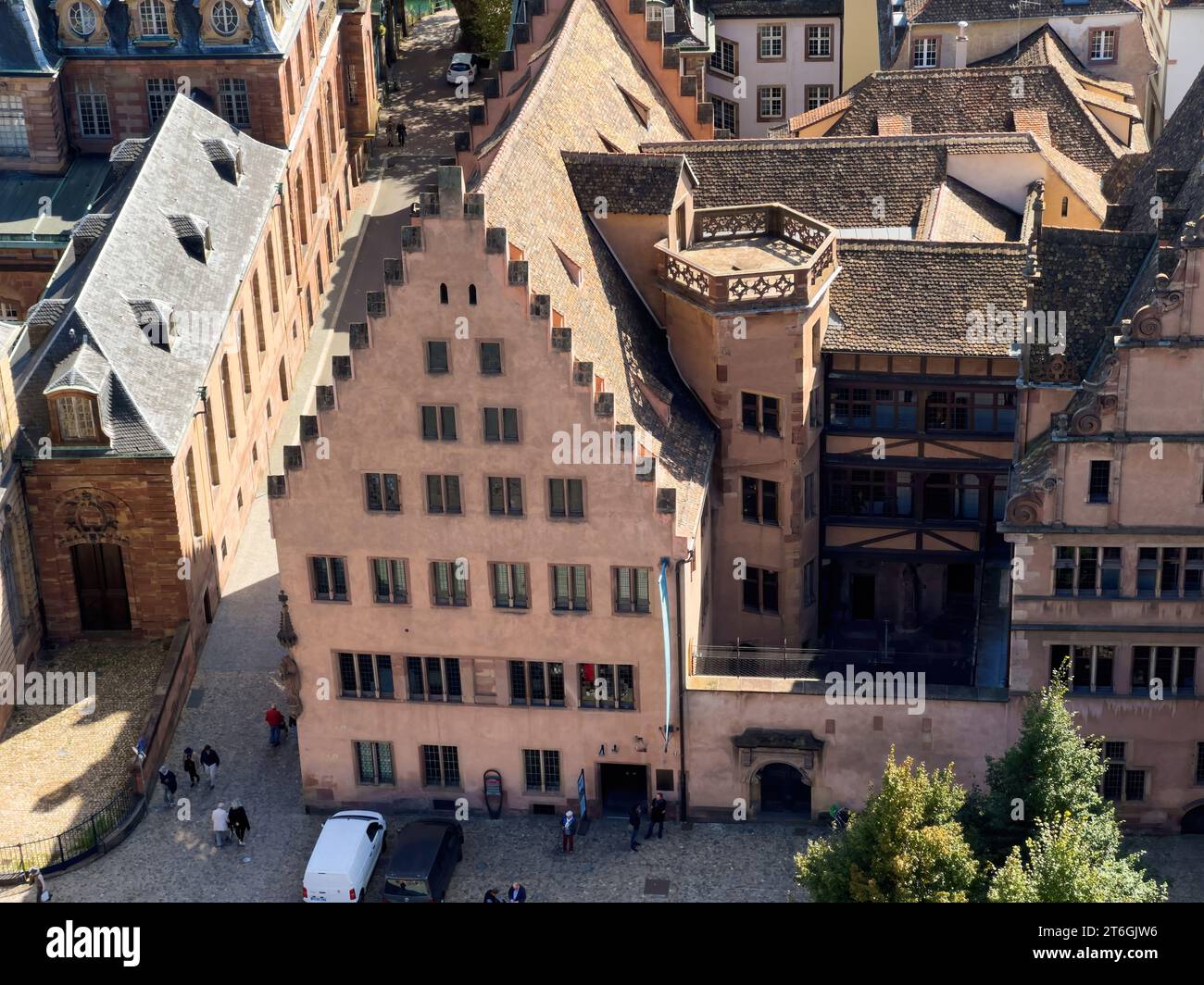 Bird's Eye View: Museum Oeuvre Notre-Dame, an historic edifice, with ...