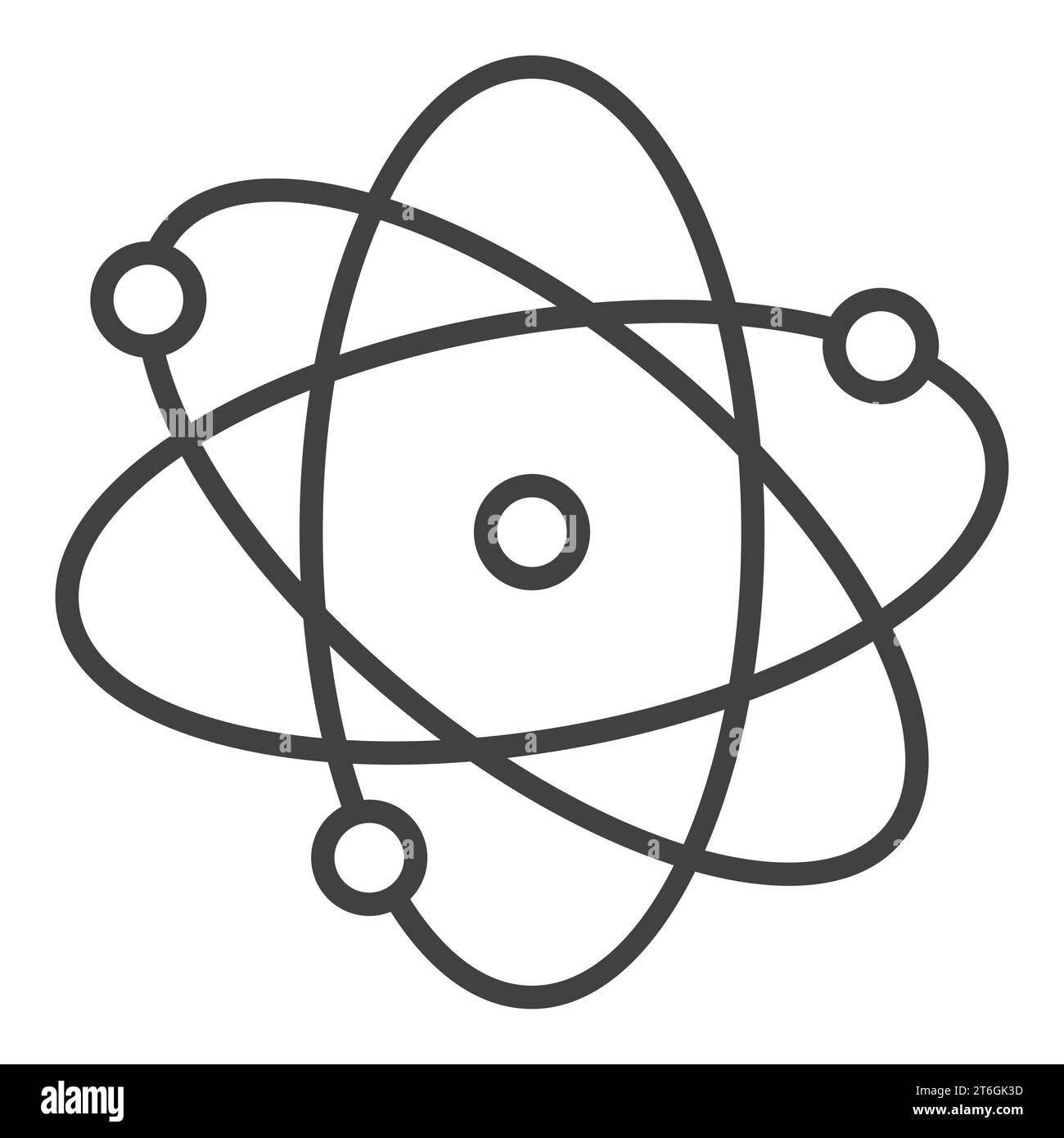 Atom vector Molecule concept icon or symbol in outline style Stock ...