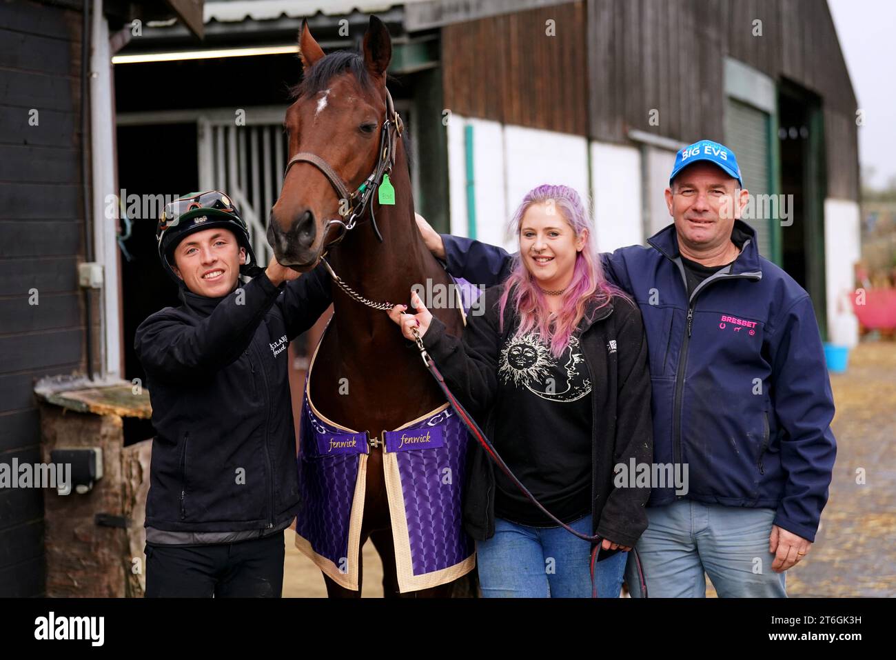 Big Evs with trainer Mick Appleby, jockey Frederick Larson and head ...