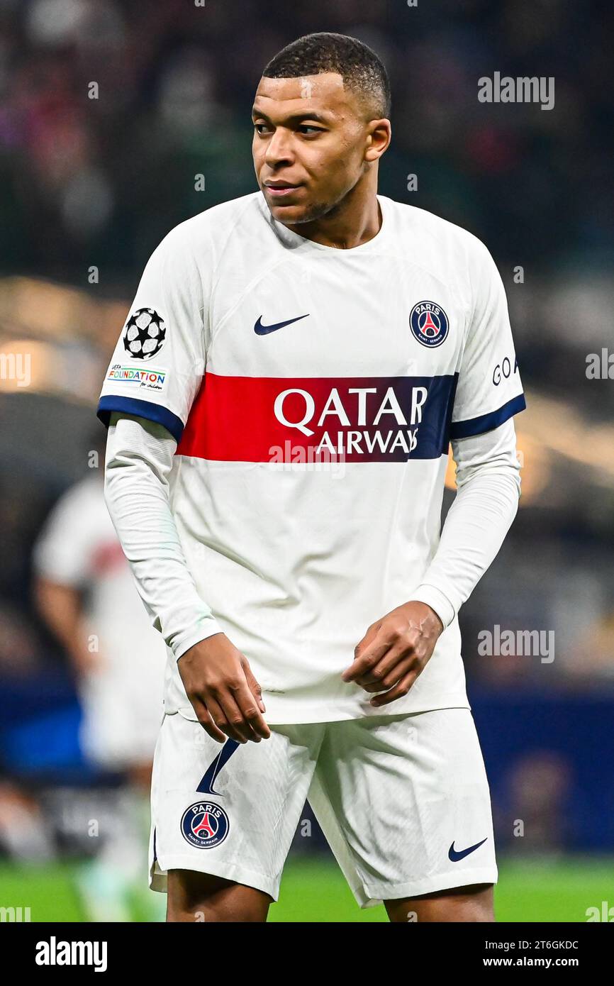 Kylian Mbappé of PSG Paris Saint-Germain FC looks on during the UEFA ...