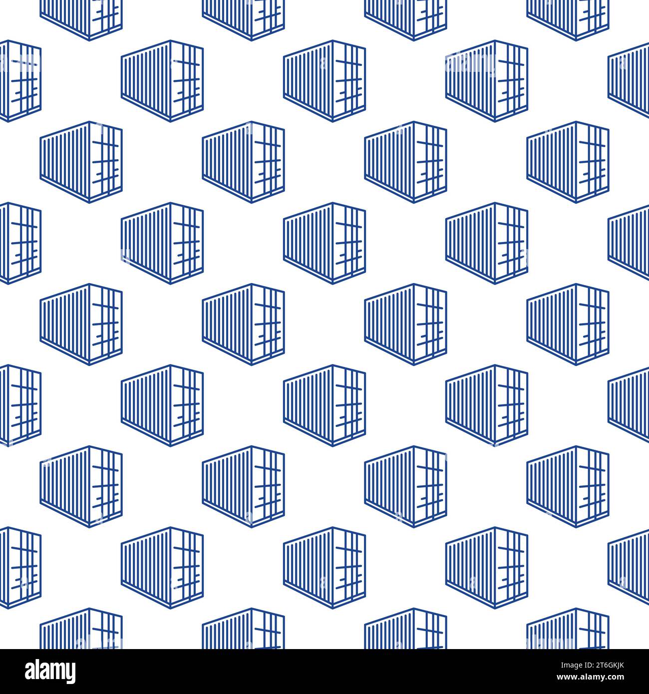 Container vector Shipping concept simple seamless pattern in thin line ...