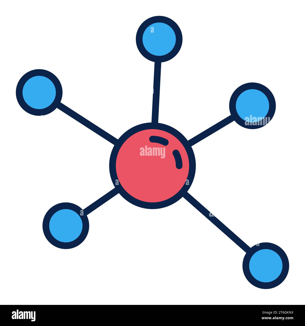Molecule vector concept colored minimal icon or design element Stock ...