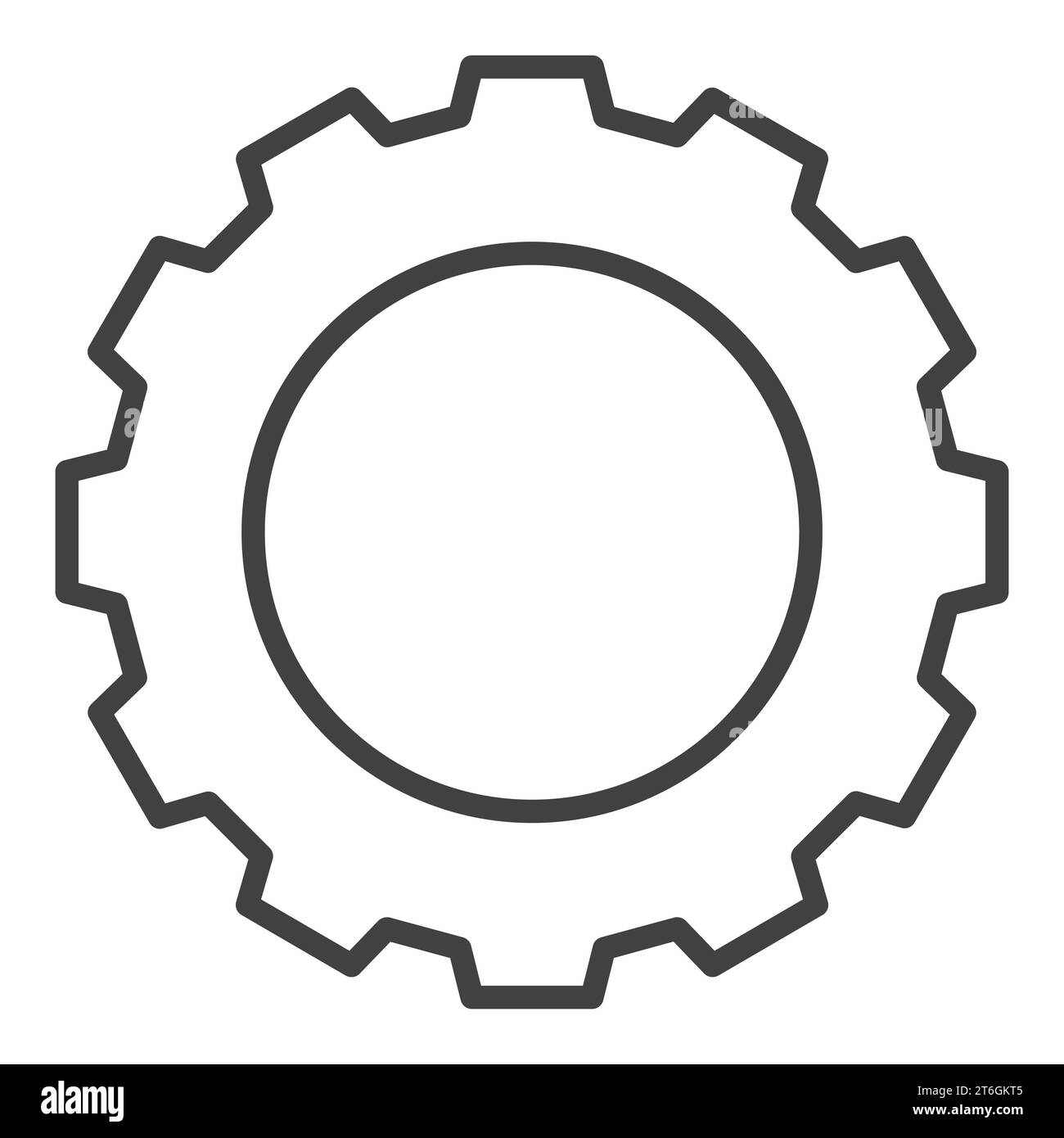 Cog Wheel vector concept linear simple icon or symbol Stock Vector Image & Art - Alamy