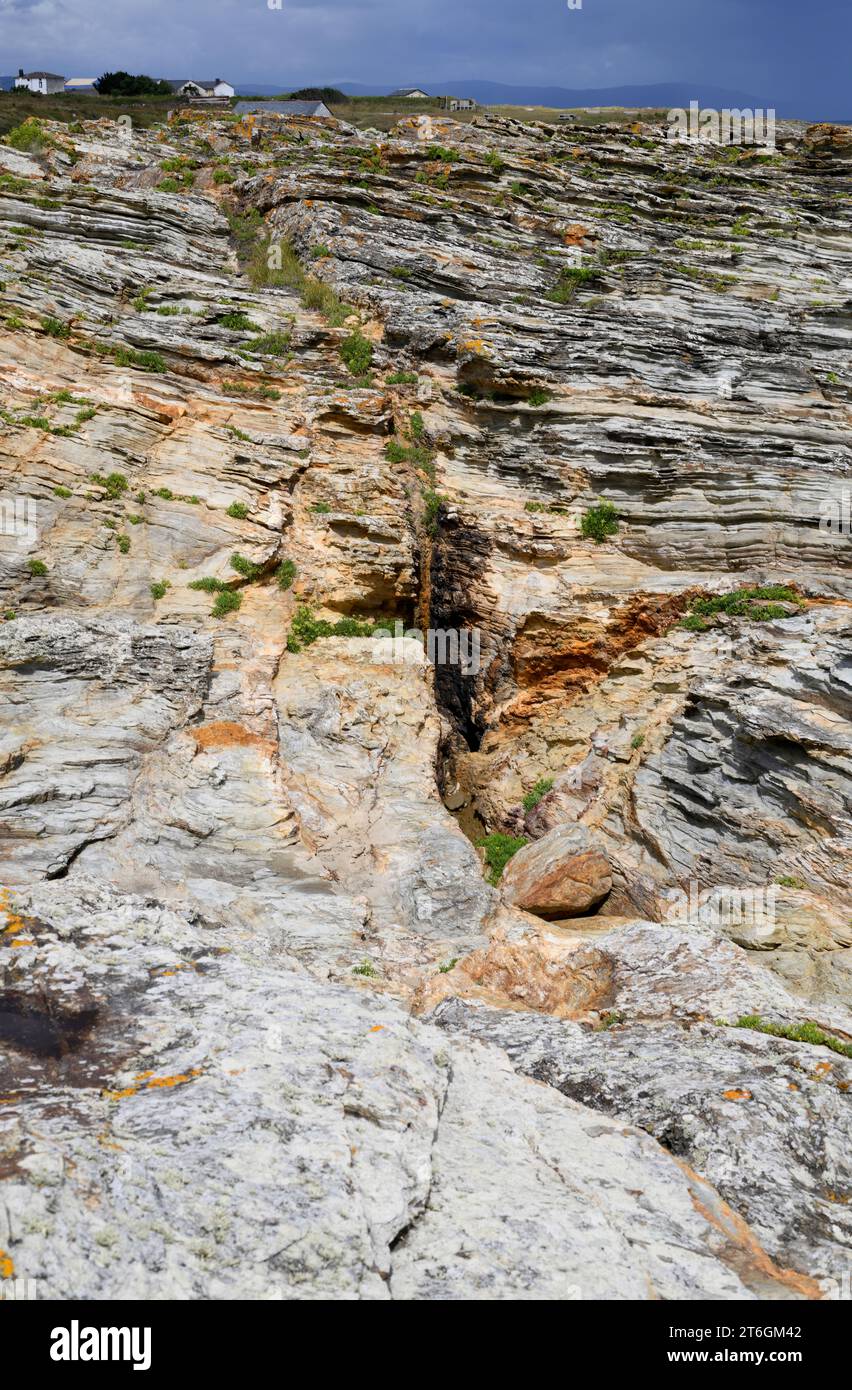 Fault in Rinlo coast. Lugo, Galicia, Spain Stock Photo - Alamy