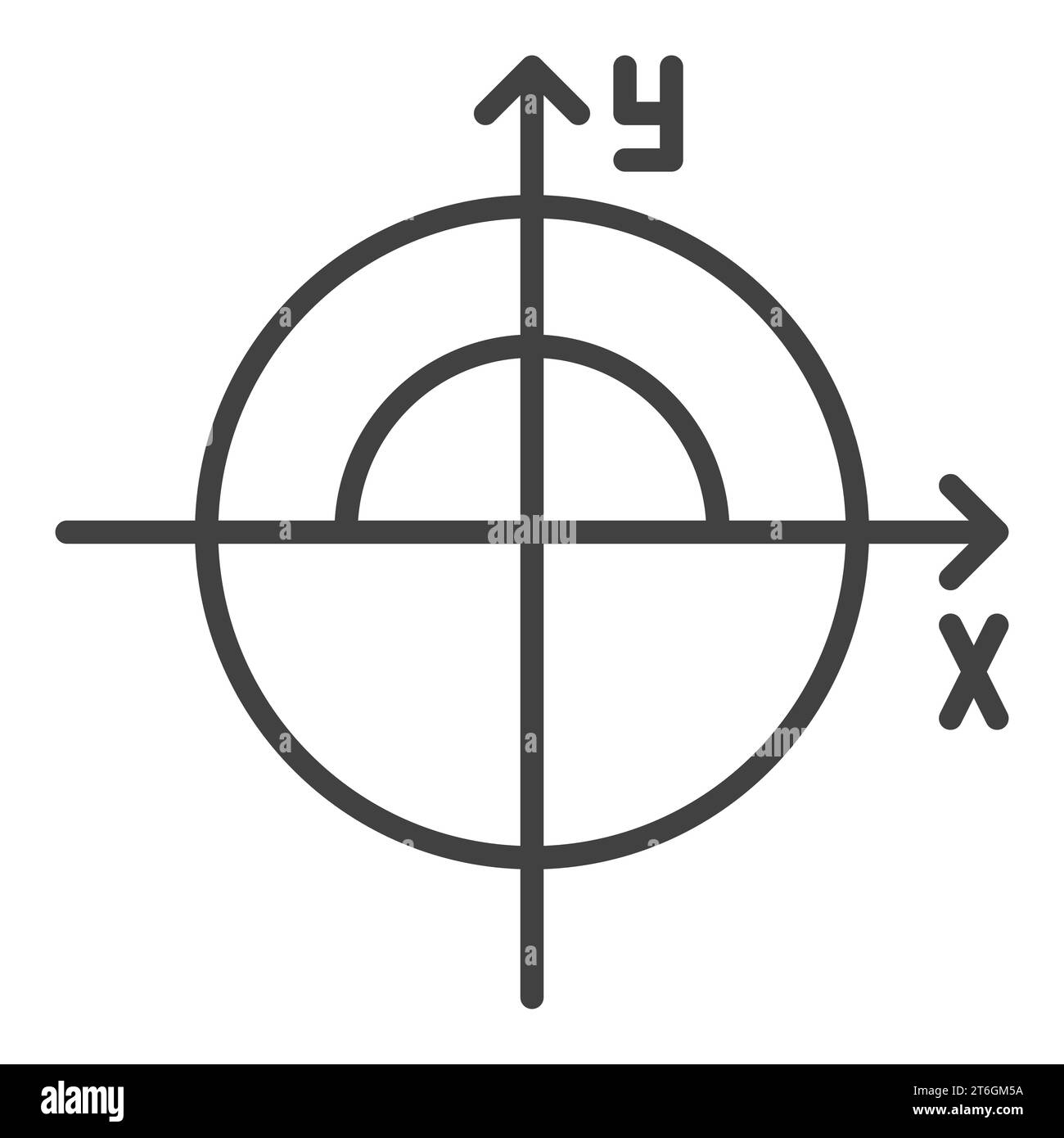 Math Circle vector concept outline icon or symbol Stock Vector Image ...