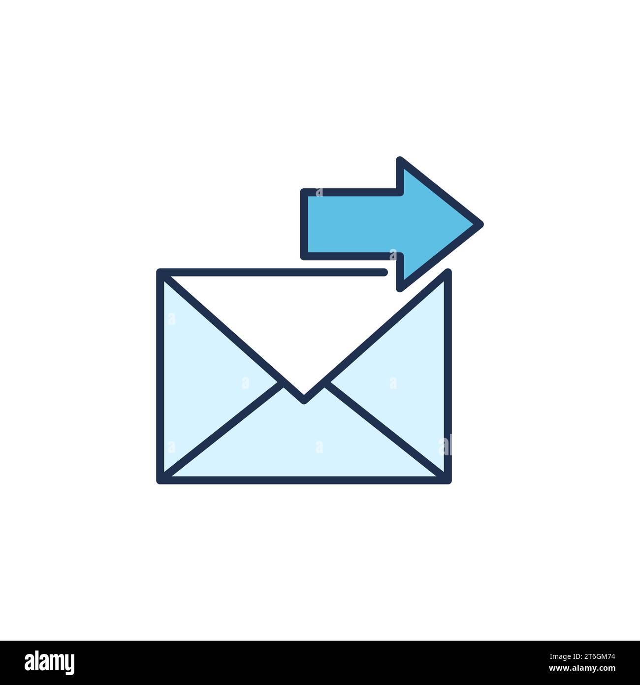 Arrow with Envelope vector Send Email or Message concept colored icon ...