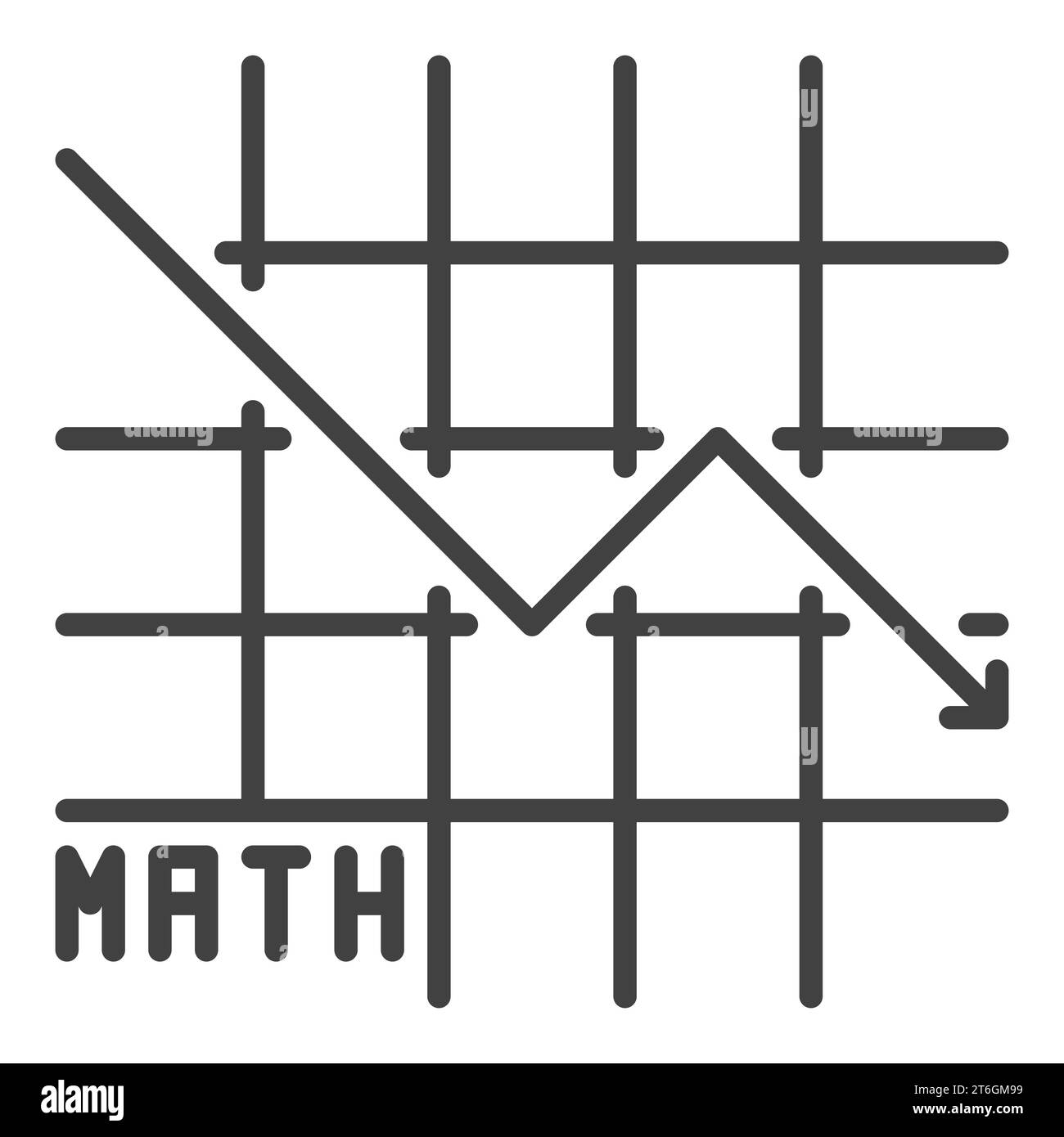 Math Graph vector Science concept linear icon or symbol Stock Vector ...