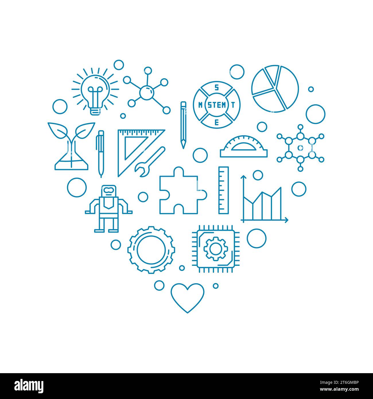 I Love STEAM Education heart shaped colorful outline banner. Science ...