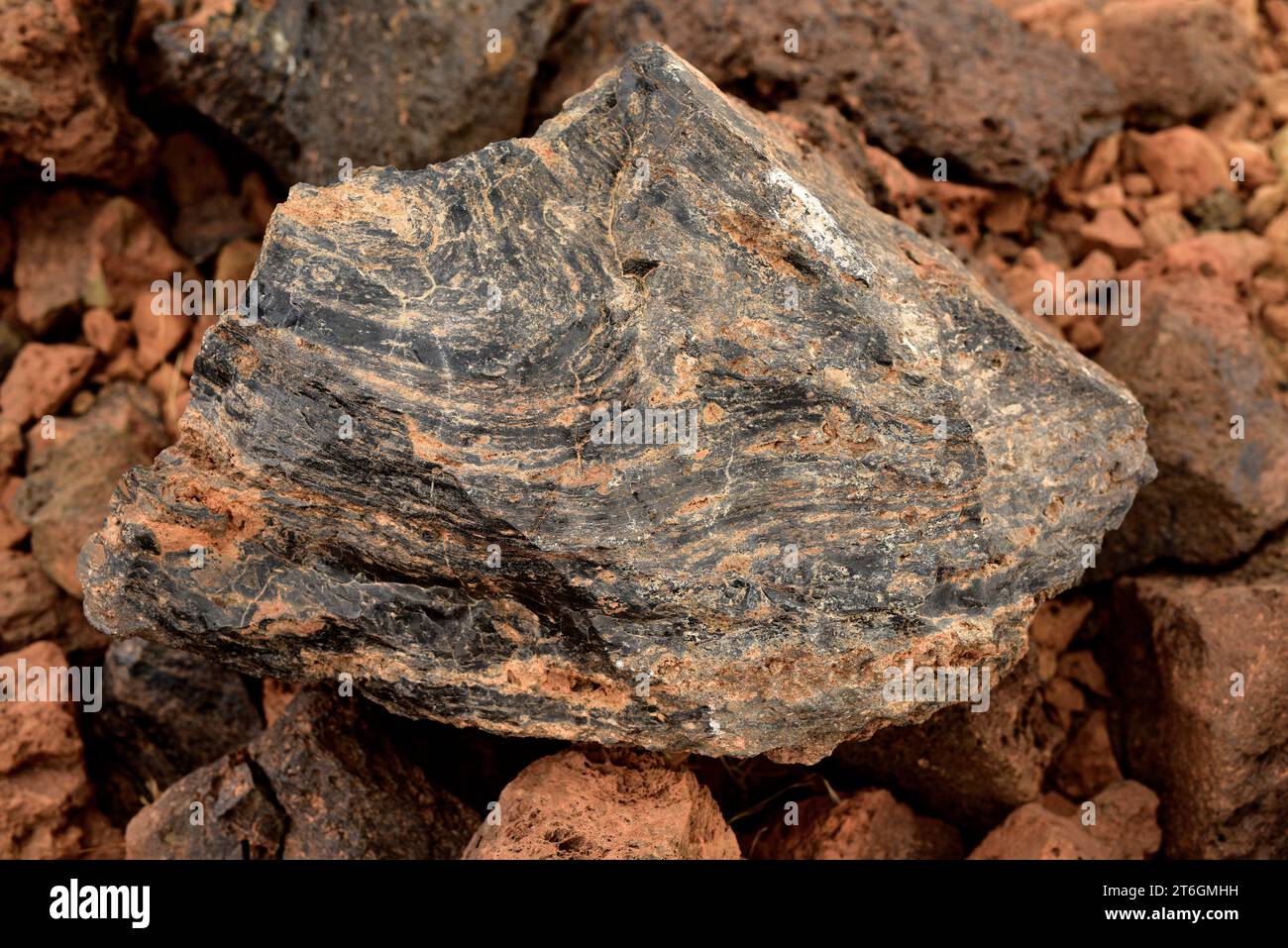 Obsidian is a volcanic glass formed from felsic lava. Cañadas del Teide ...