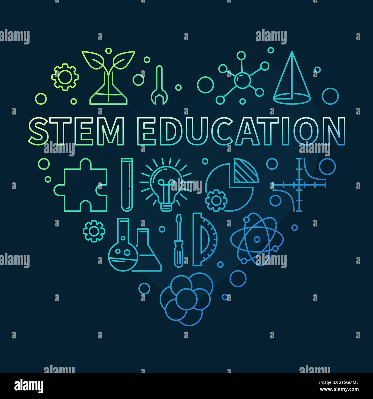 STEM - Science, Technology, Engineering, Mathematics Education Heart ...