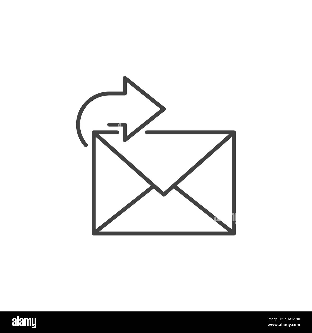 Reply to Email Message concept thin line icon or symbol Stock Vector ...