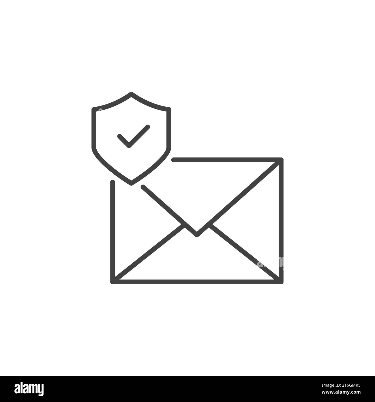 Envelope with Shield vector Email Protection concept linear icon or symbol Stock Vector Image ...