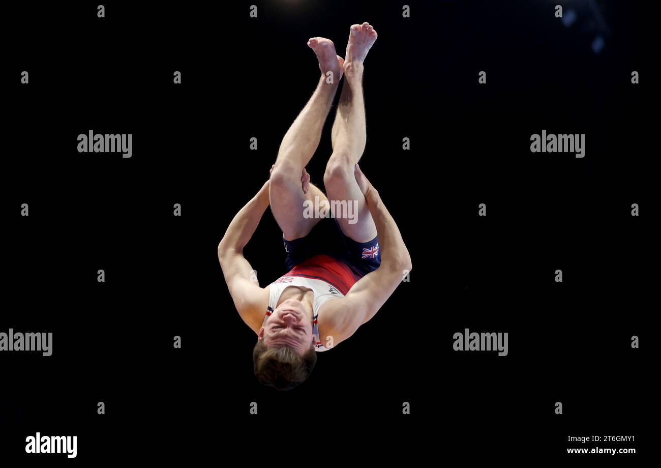 Great Britain's Fred Teague competes in the Men's Tumbling ...