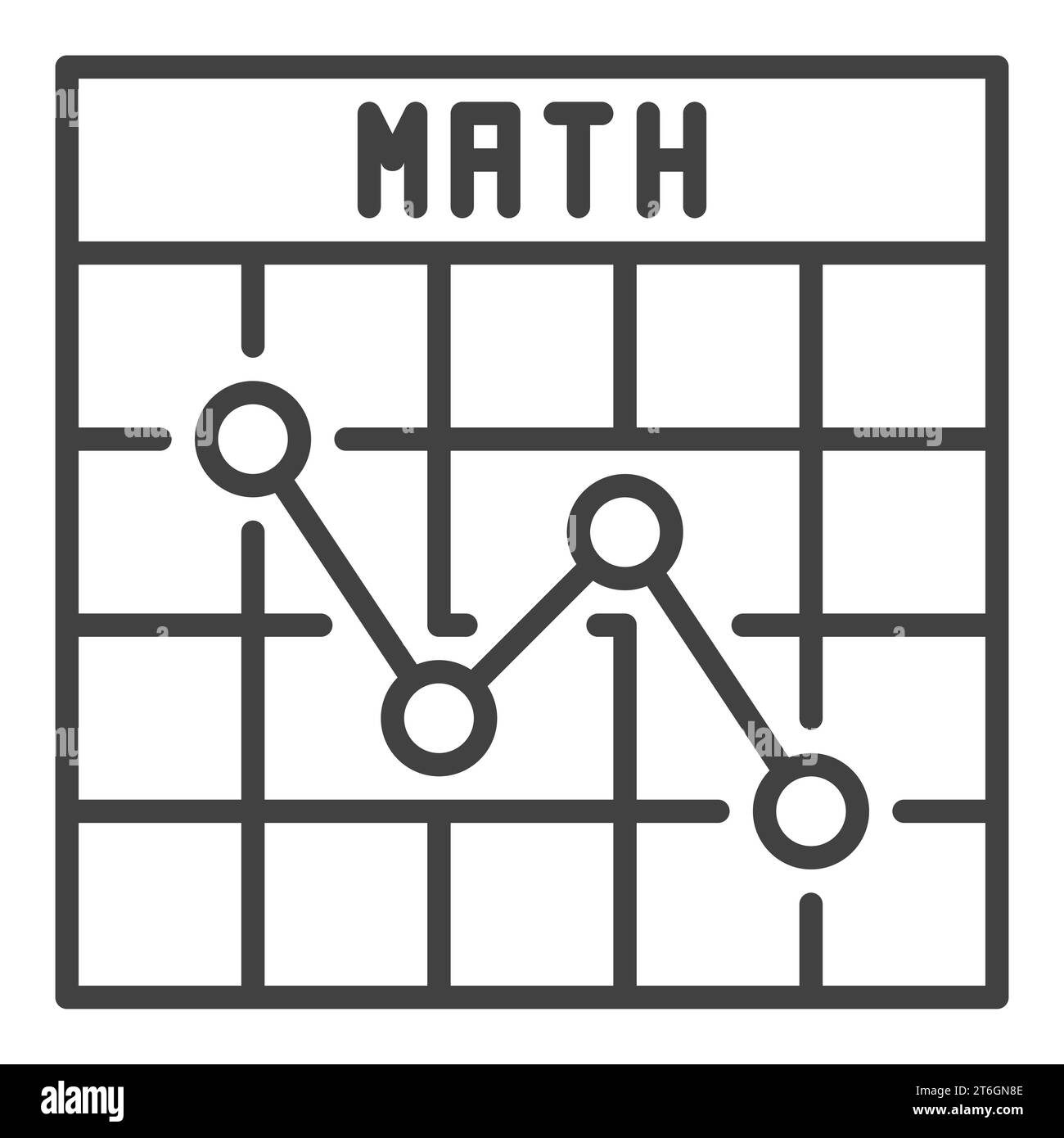 Mathematics Falling Graph vector concept linear icon or symbol Stock ...