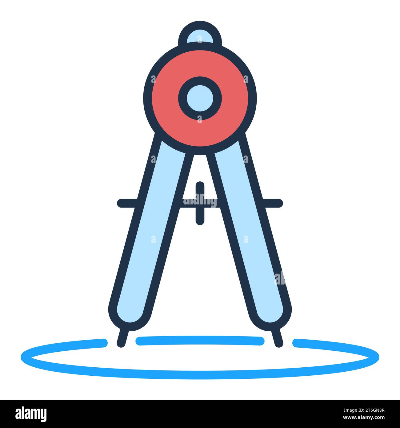 Math School Compass vector Mathematics Tool concept colored icon or ...