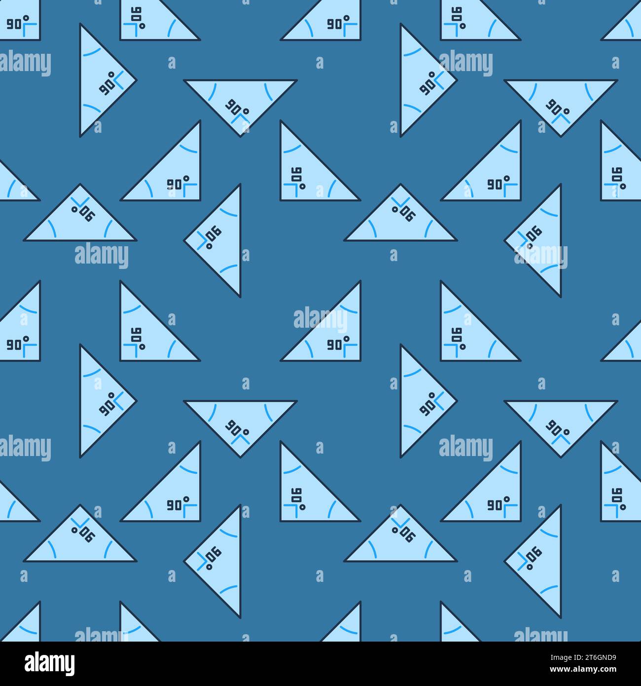 Maths 90 degree angle vector Right Triangle concept blue seamless ...