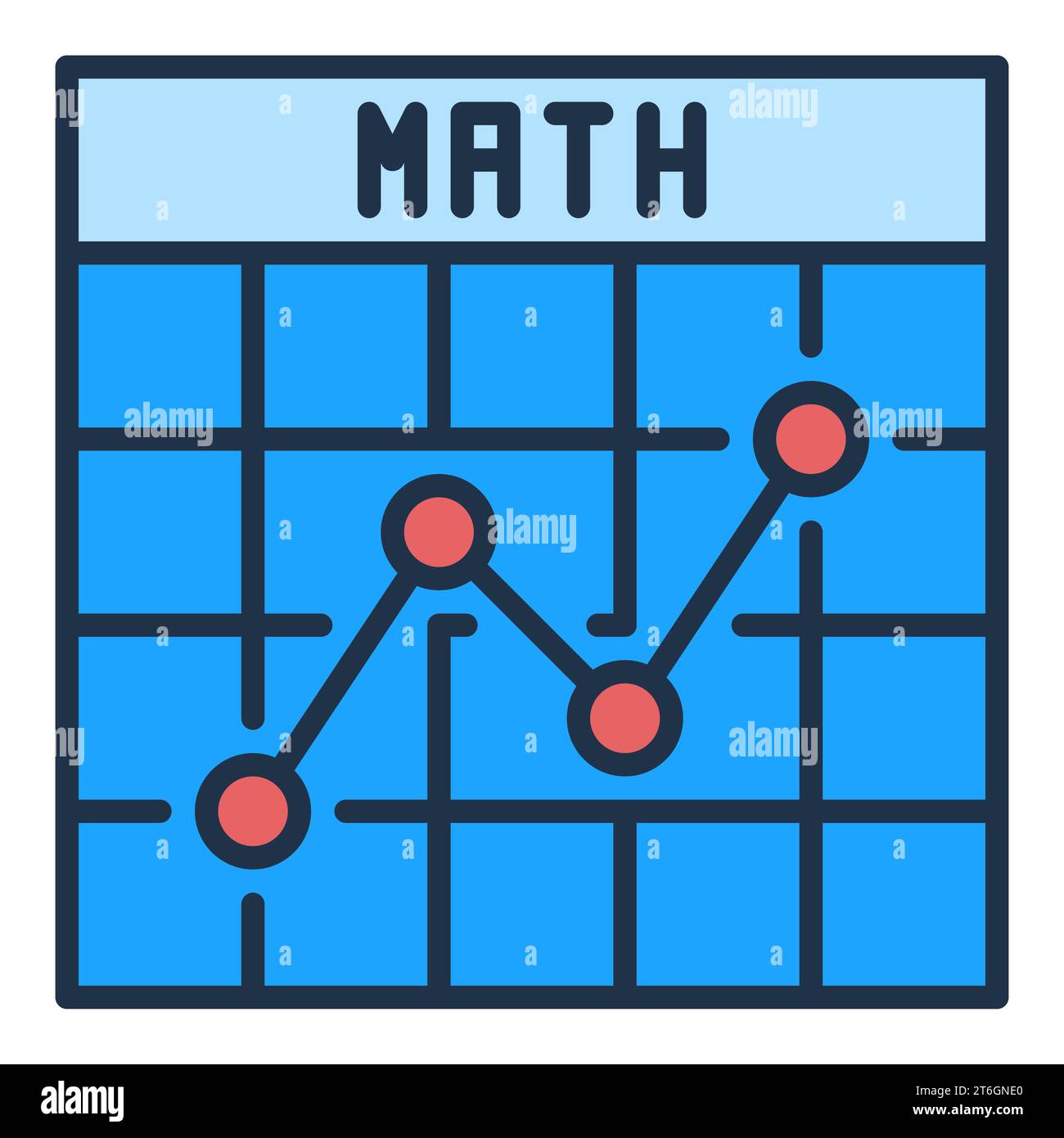 Mathematics Graph vector concept modern icon or logo element Stock ...