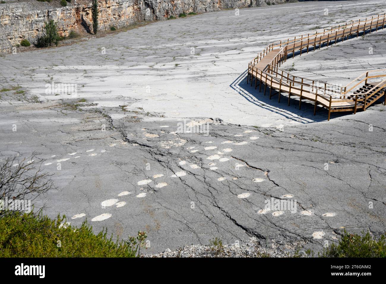 Sauropod dinosaur ichnites (footprints) from Middle Jurassic, 168 Ma ...
