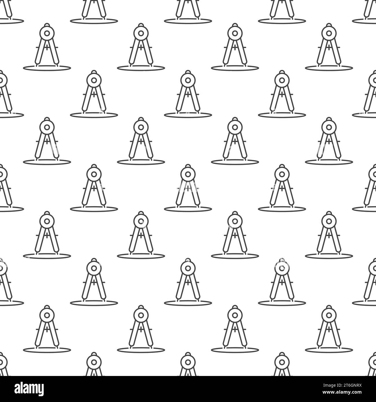 Mathematics School Compass Vector Math Tool Concept Seamless Pattern In