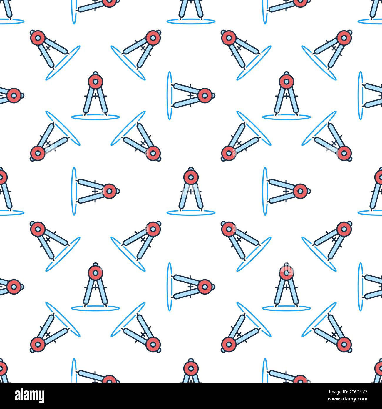 Math School Compass vector Mathematics Tool concept colored seamless ...