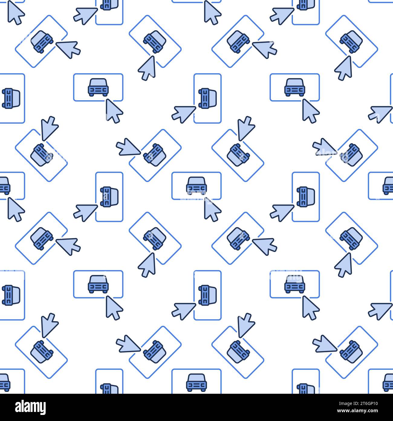 Rental Car Vector Online Booking Concept Blue Seamless Pattern Stock Vector Image And Art Alamy