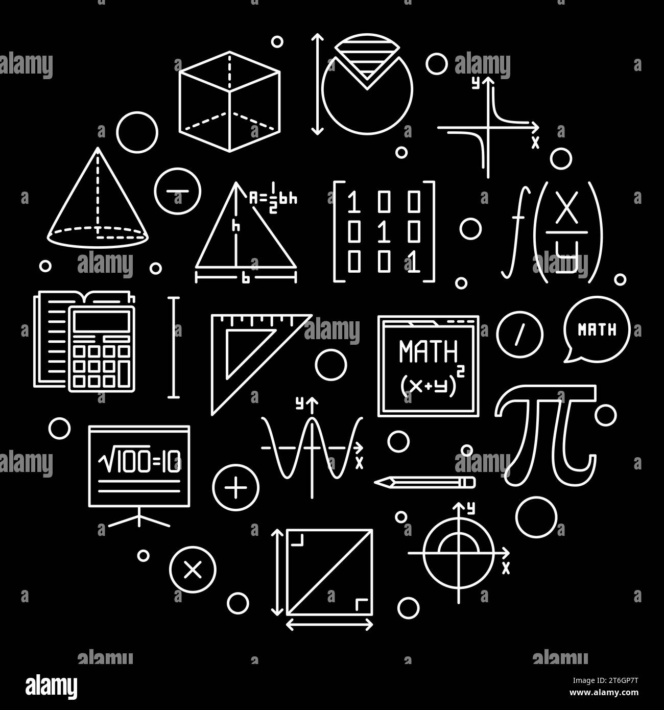 Back to School outline circular banner - Vector round concept ...