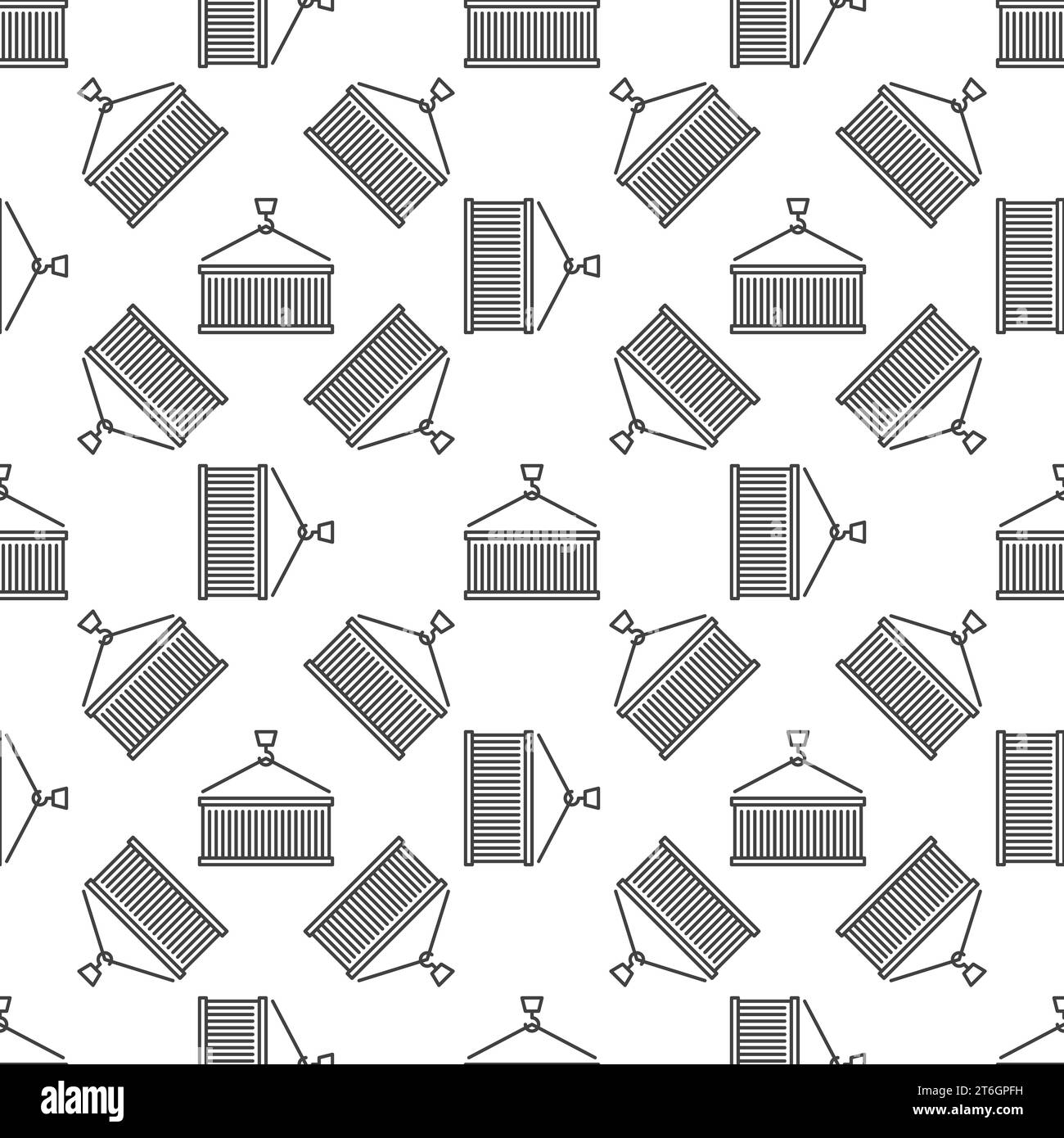 Shipping Container vector Delivery concept minimal thin line seamless ...