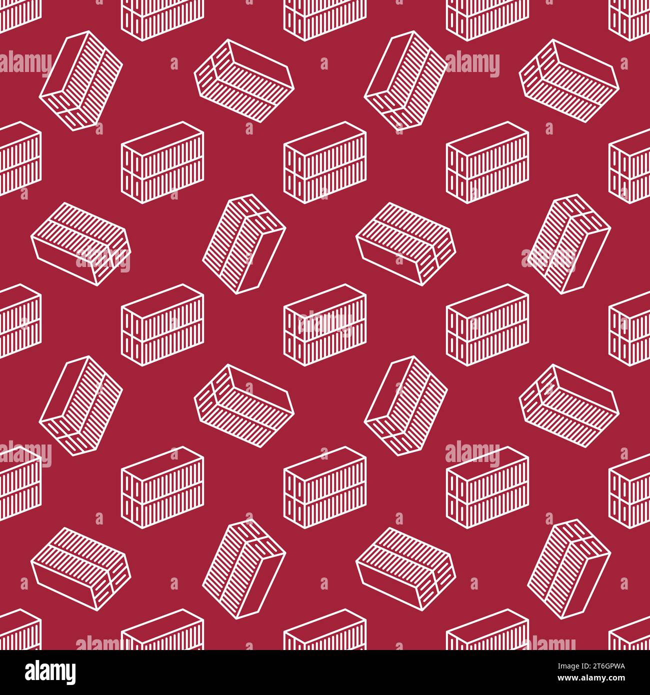 Two Shipping Containers vector Transportation concept red seamless ...