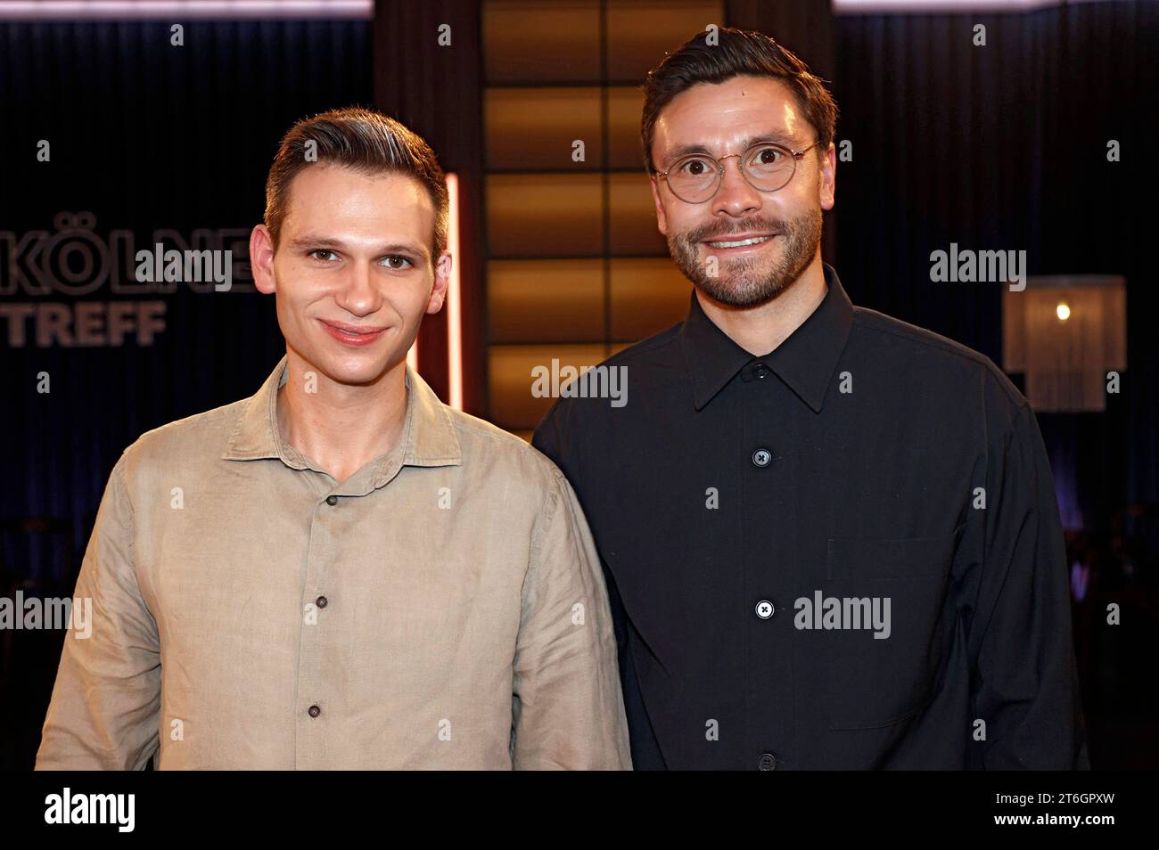 Fabian Köster und Jonas Hector bei der Aufzeichnung der WDR-Talkshow ...