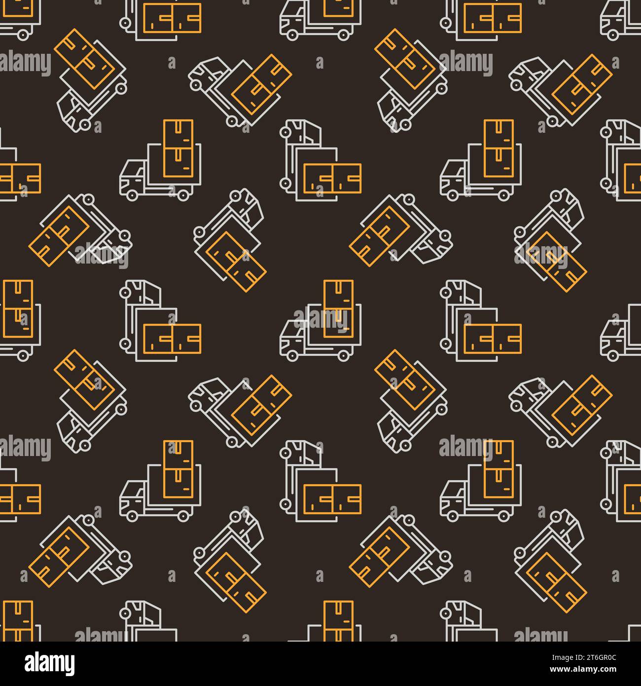 Boxes in Delivery Truck vector concept colored seamless pattern Stock ...