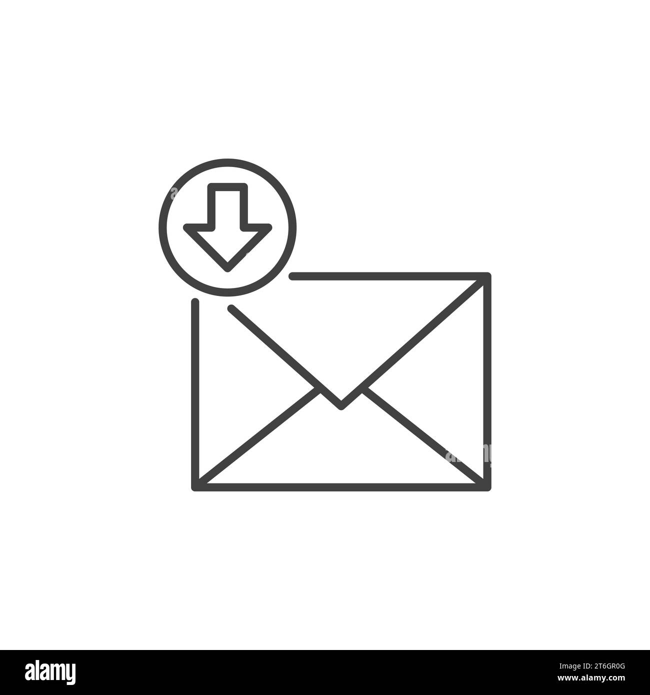 Envelope with Download Arrow vector Email Message concept icon or ...