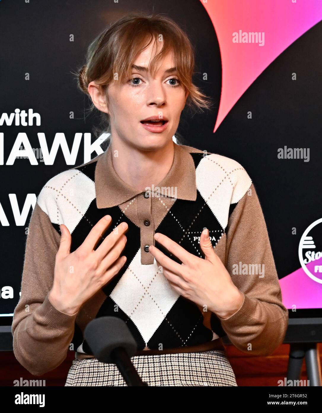 Stockholm, Sweden. 10th Nov, 2023. Maya Hawke, who plays the lead role ...