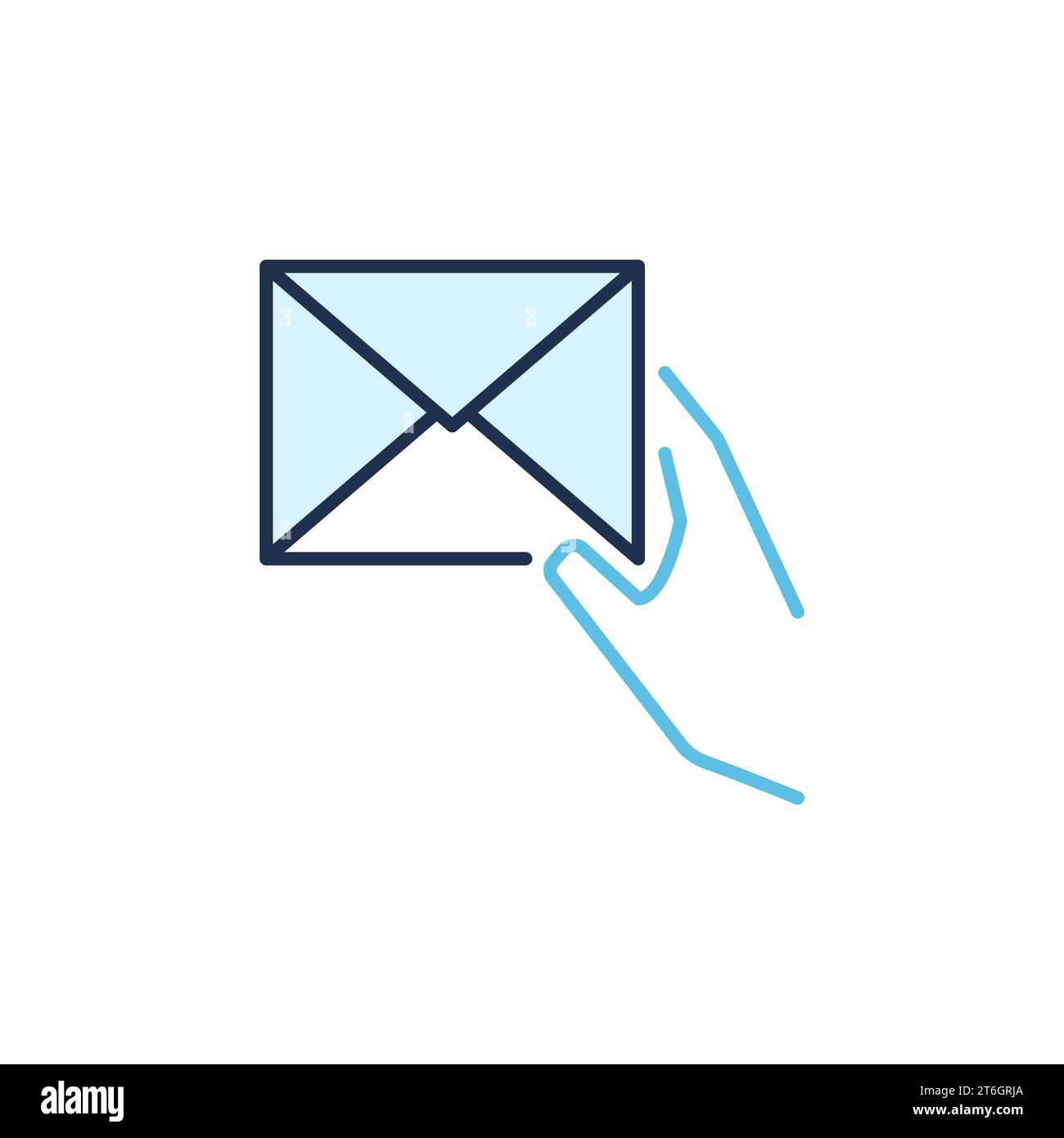 Envelope in Human Hand vector Message concept colored icon or design ...