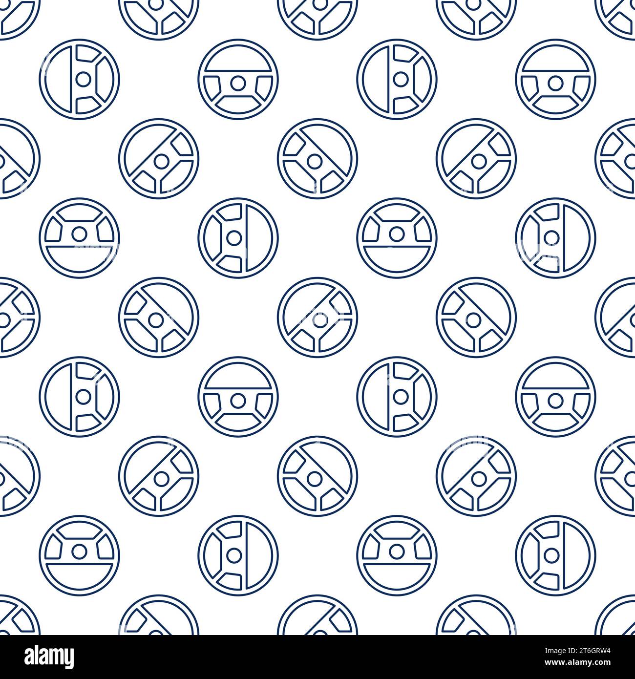 Steering Wheel vector Automobile or Drive concept seamless pattern in ...