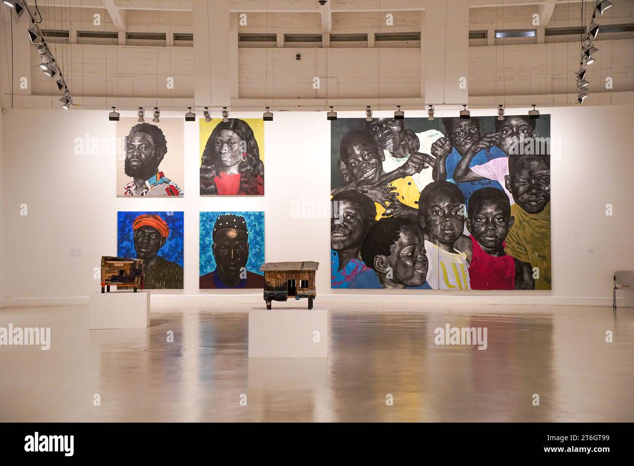Artwork on display of Atanda Quadri Adebayo, artist from Nigeria, in ...